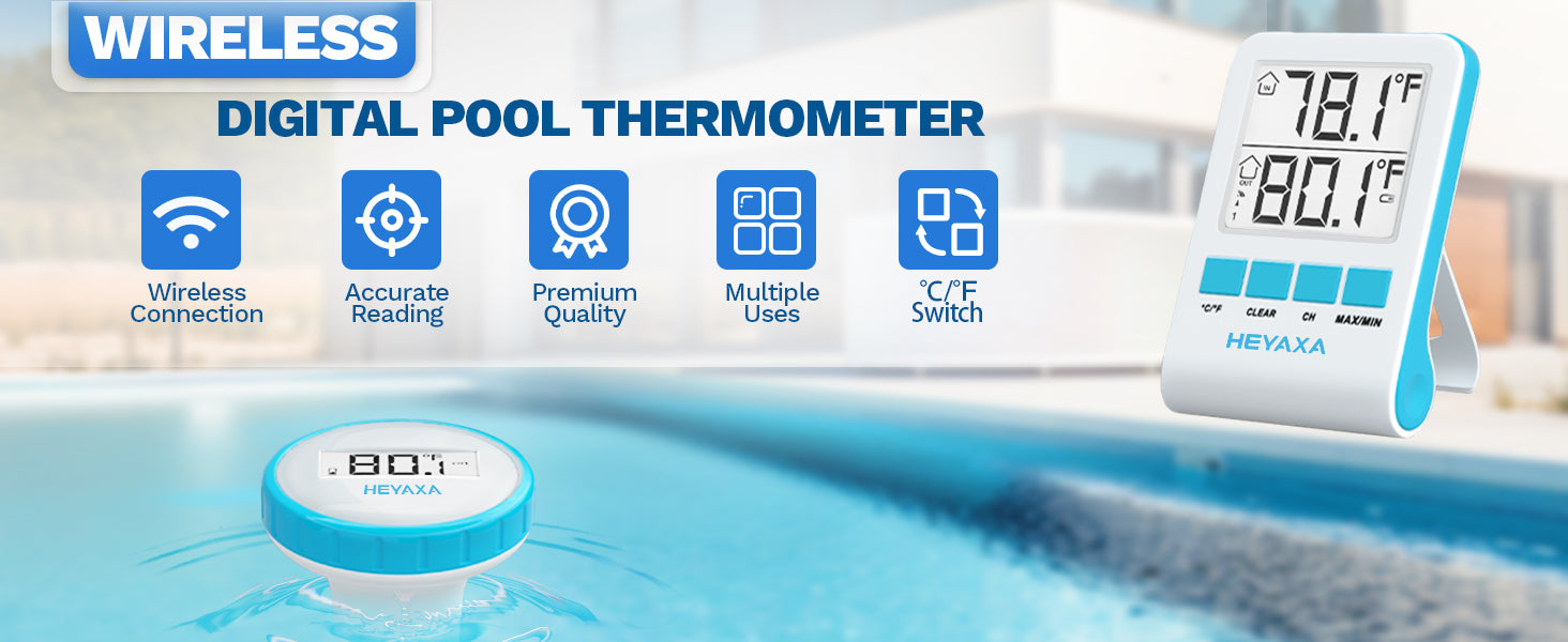 Heyaxa Wireless Pool Thermometer
